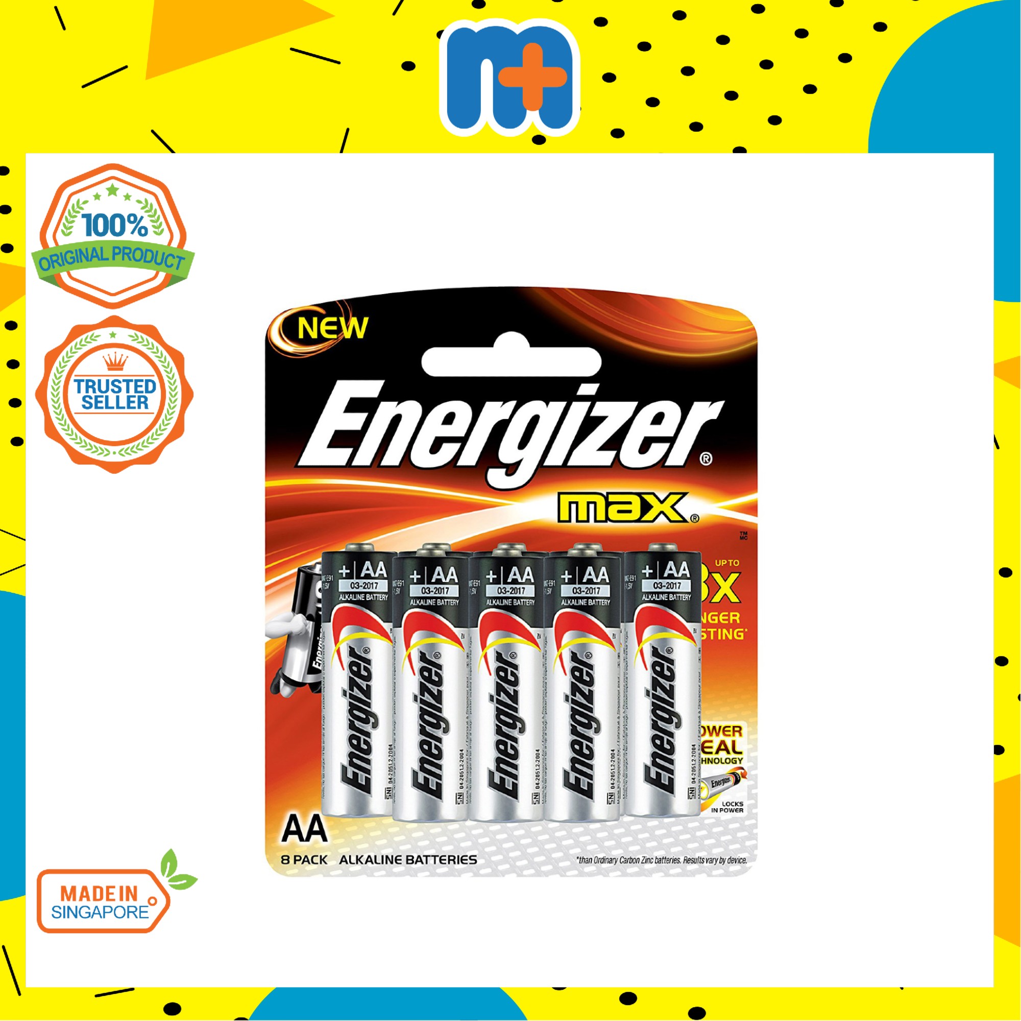 ENERGIZER MAX AA 8PC [E91BP8M]
